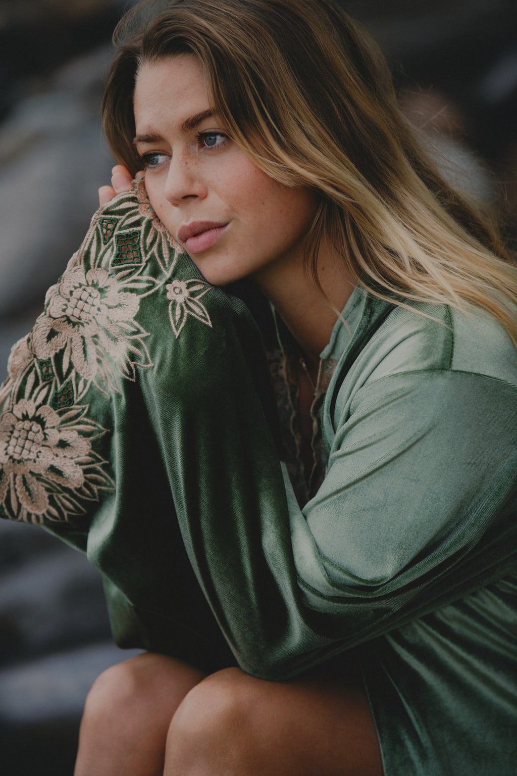 Hendrix Kimono Jacket - Moss – Marlo the label